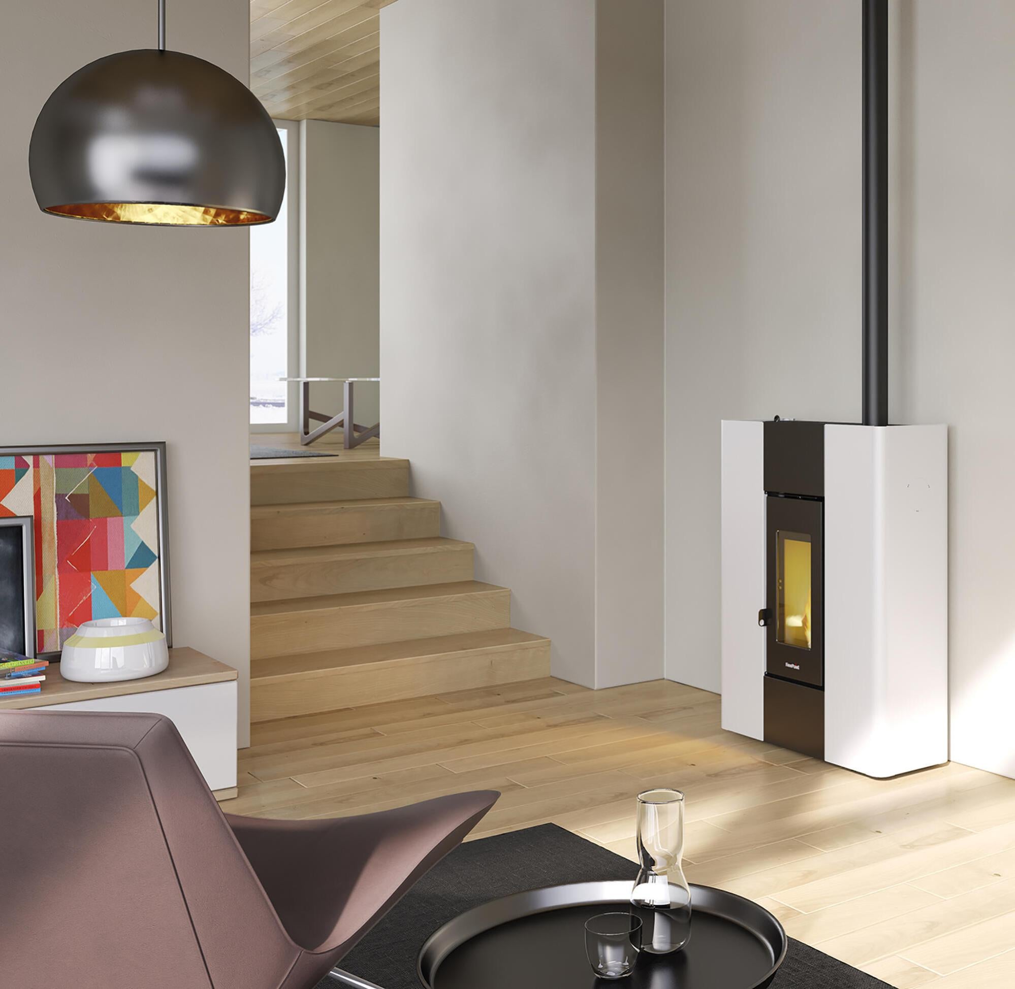 Roxy 7 kW blanca - Pellets y Estufas